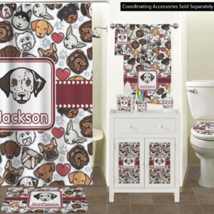 RNK Shops Personalized Dog Faces Waste Basket - Double Sided (Black)