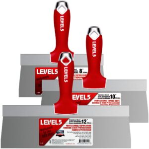 level5 stainless steel taping knife 3-pack w/soft grip handles | 5-619