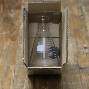 Corning Pyrex #4980-1L, 1000ml Narrow Mouth Erlenmeyer Flask with Rubber Stopper (Single)