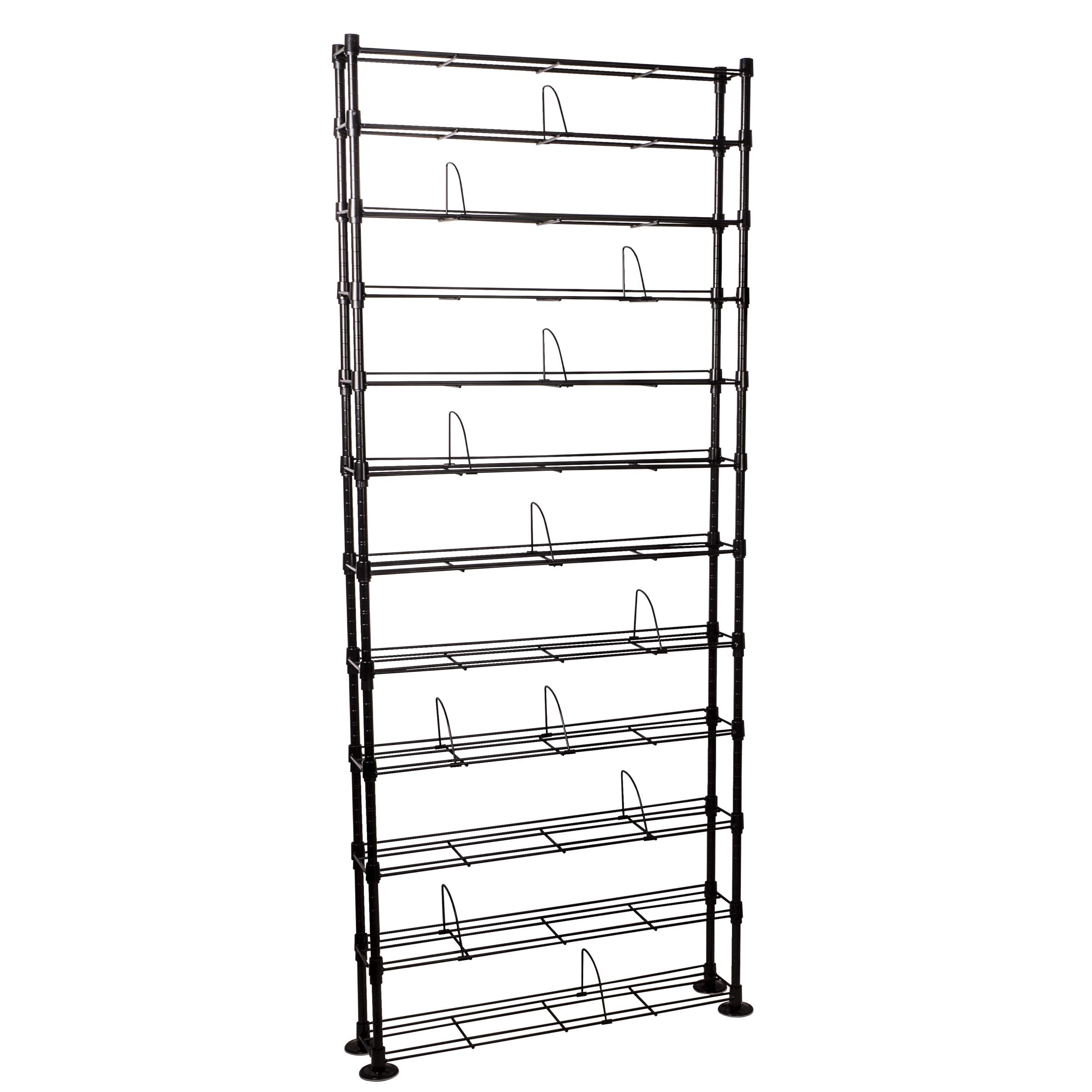 Atlantic Maxsteel 12 Tier Shelving - Heavy Gauge Steel Wire Shelving for 864 CD/450 DVD/Blu-Ray/Games in Gunmetal,38408071