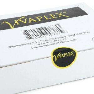 Vivaplex, 12, Amber, 1 oz, Round Glass Jars, with Inner Liners and black Lids