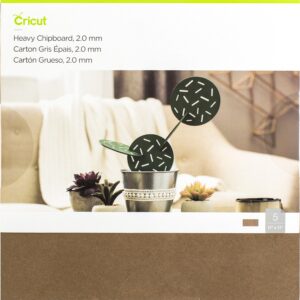 cricut heavy chipboard - 11”x11” - 5 sheets - brown, 12"x12"