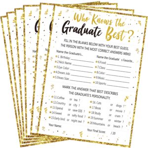 90shine 60ct who knows graduate best graduation game cards 2024 2025 - grad party supplies decorations