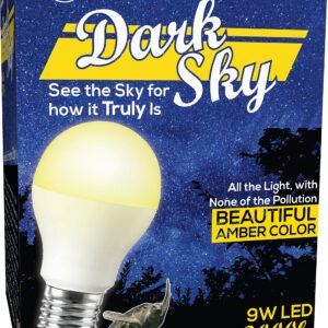 MiracleLED 604589 Dark Sky 3W Low Profile Bulb (2-Pack), Amber