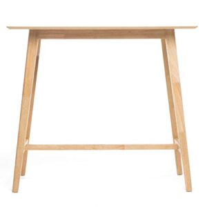 christopher knight home moria wood bar table, natural oak finish