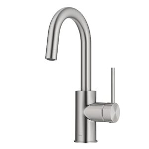 kraus spot free oletto single handle kitchen bar faucet in all-brite stainless steel finish, kpf-2600sfs (pack of 1)