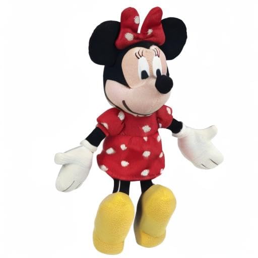 Disney Minnie Mouse Classics Knit Plush Stuffed Pillow Buddy Knit - Super Soft Polyester Microfiber, 21 inch (Official Disney Product)