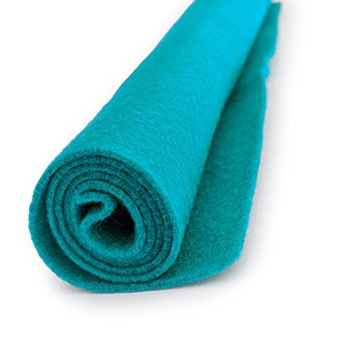 Peacock Jewel Tone Turquoise - Premium Acrylic Felt XL Craft Sheet