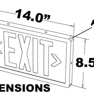 Carpenter Lighting Green Self-Luminous Tritium Exit Sign with 10-Year Life - Black Frame