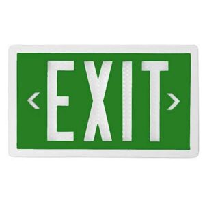 green self-luminous tritium exit sign with 10-year life