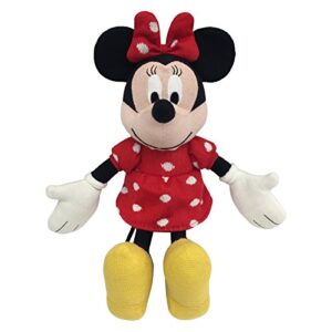 disney minnie mouse classics knit plush stuffed pillow buddy knit - super soft polyester microfiber, 21 inch (official disney product)