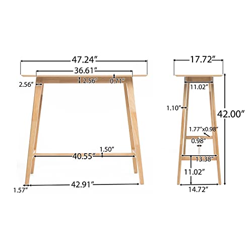 Christopher Knight Home Moria Wood Bar Table, Natural Oak Finish