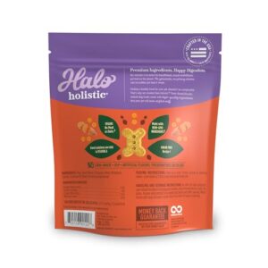 Halo Plant-Based Dog Treats with Sweet Potato & Carrots, Vegan Dog Treat Pouch, 8oz bag