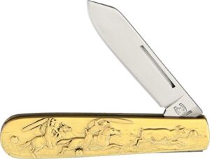 rough rider cowboy knife brass rr1457