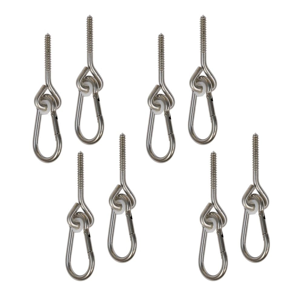 Barn-Shed-Play Stainless Steel Threaded Snap Hook Swing Hangers