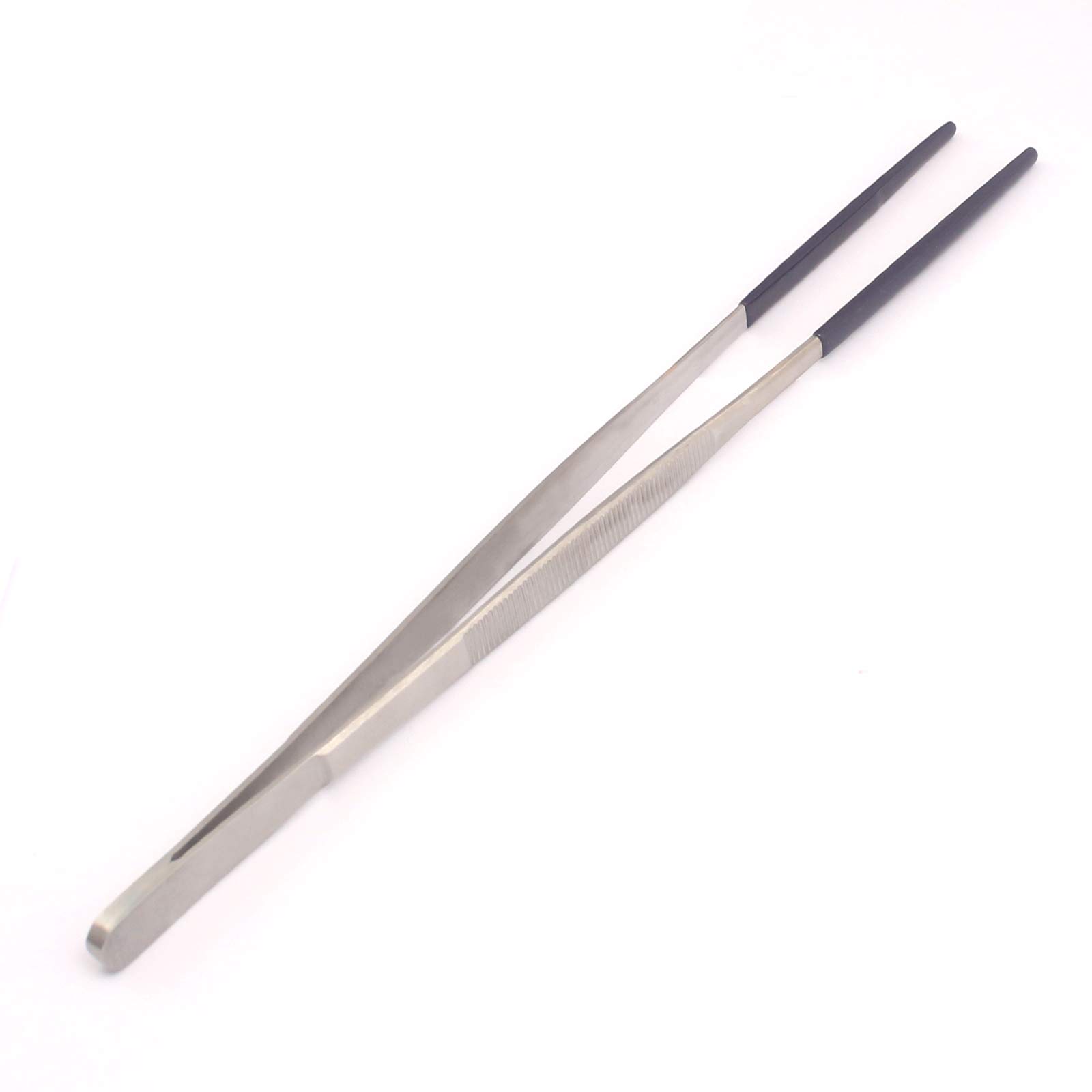 DDP NEW TWEEZERS RUBBER PVC COATED TIPS 12" STAINLESS STEEL FORCEPS STEAM ULTRASONIC CLEANING