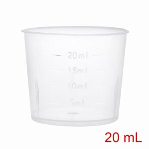 uxcell Measuring Cup 20ml PP Plastic Graduated Beaker Clear for Lab Kitchen liquids 20pcs