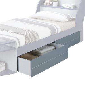 acme neptune ii wood kids underbed drawer in gray set of 2