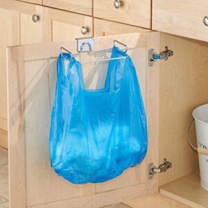 Hanging Garbage Bags Storage Rack Stainless Steel Trash Bag Holder Towel Gloves Hanger for Kitchen Cabinet Cupboard Drawer Back