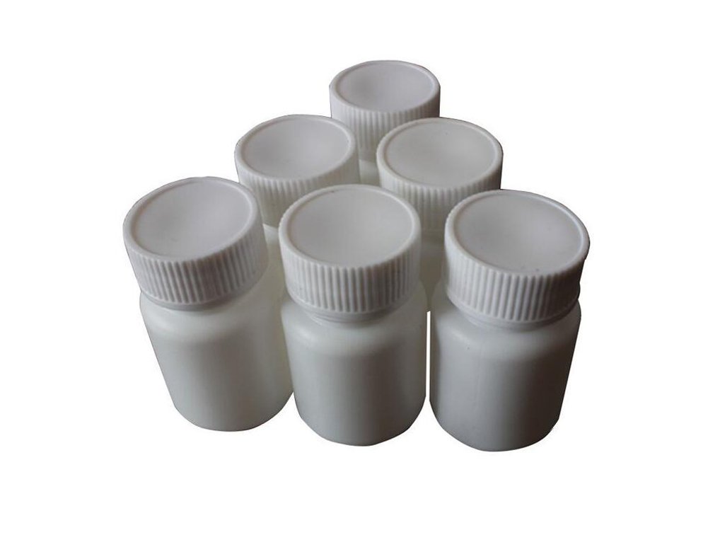 50PCS White Empty Solid Plastic Bottle Case Holder Container Vials Box with Screw Cap for Powder Sample Storage (20ml)