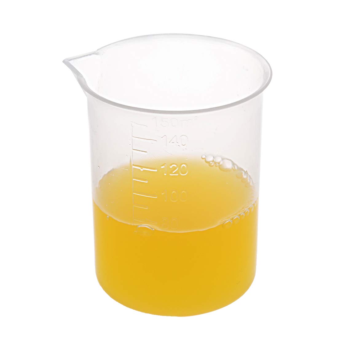 uxcell Measuring Cup 150ml PP Plastic Graduated Beaker Transparent for Lab Kitchen liquids 4pcs