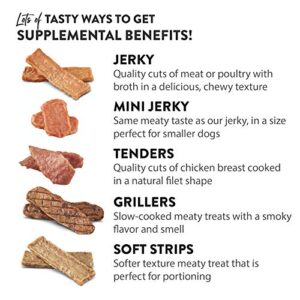 Dogswell Jerky Skin and Coat – Mini Salmon Jerky Dog Treats with Dog Skin & Coat Support (4 oz. Salmon)