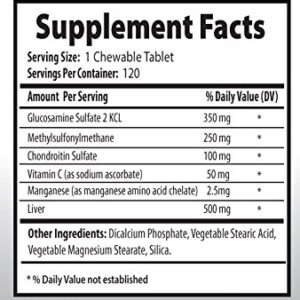 Hip and Joint Supplements for Senior Dogs - PET Hip and Joint Care - for Dogs and Cats - Healthy Choice - Chewy Treat - Dog msm glucosamine - 2 Bottle (240 Chews)