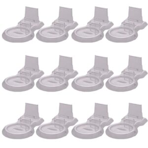 hohiya 12 pcs tea cup and saucer display stand teacup holder rack taiwan made clear color