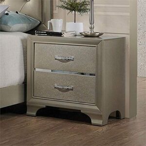 Acme Carine 2 Drawer Nightstand in Champagne