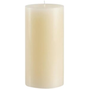 mister candle dripless vanilla scented ivory pillar candle hand made vanilla pillar candles with essential oils for home decor, premium wax, 100 hr burn time (4x6 inch)