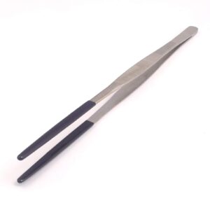 DDP NEW TWEEZERS RUBBER PVC COATED TIPS 12" STAINLESS STEEL FORCEPS STEAM ULTRASONIC CLEANING