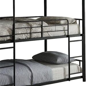 Acme Cairo Metal Frame Full Triple Bunk Bed in Sandy Black