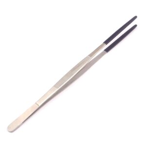 DDP NEW TWEEZERS RUBBER PVC COATED TIPS 12" STAINLESS STEEL FORCEPS STEAM ULTRASONIC CLEANING