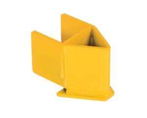 vestil g3-v4-yl steel upright rack guard 7 in. x 5 in. x 5 in. yellow