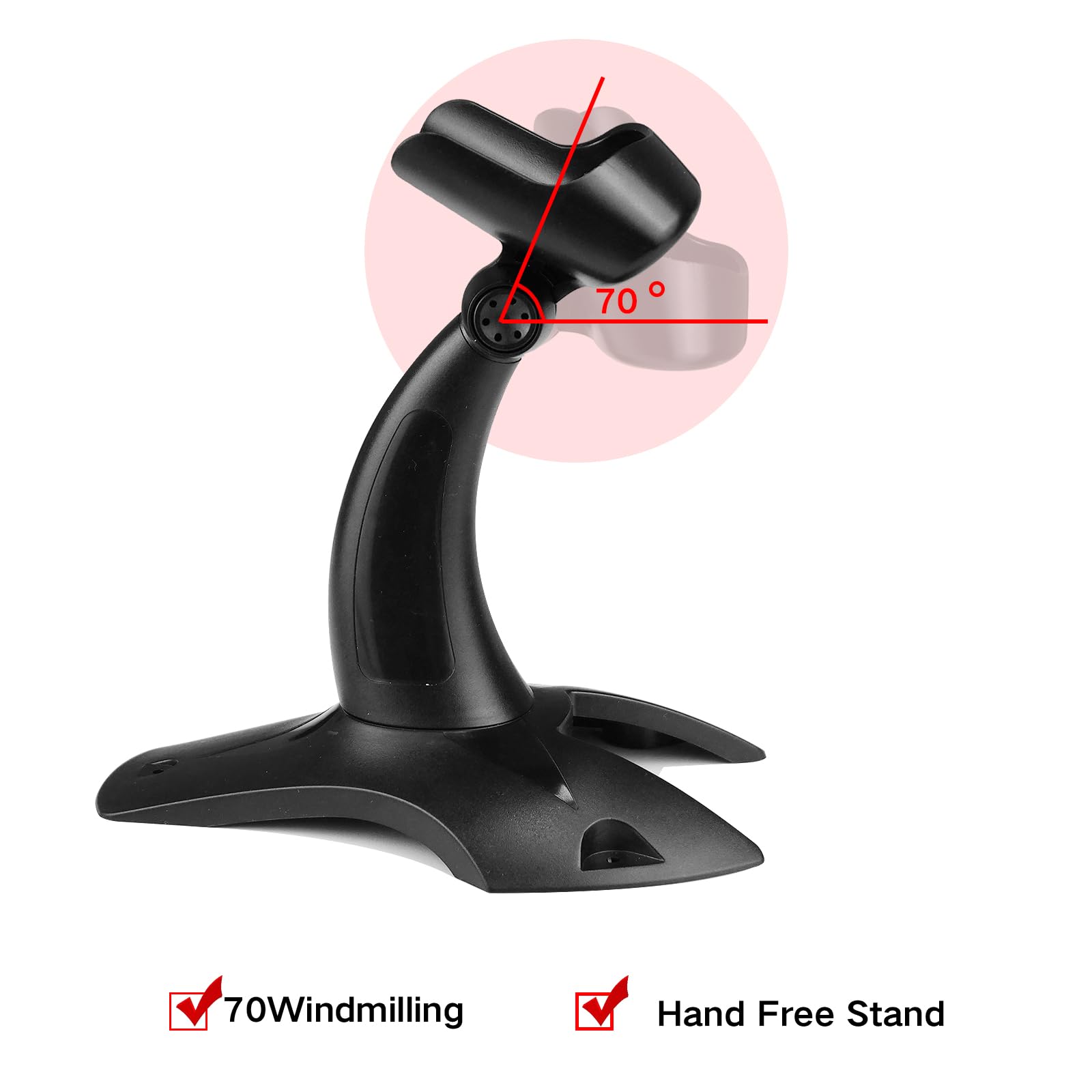 NYEAR 2D&1D&QR USB Barcode Scanner with Stand,Screen and Printed USB Barcode Scanner 2D Automatic Barcode Reader Handhold CMOS Image Barcode Scanner for Tablets,Computers POS, Cashier (2D Wired)