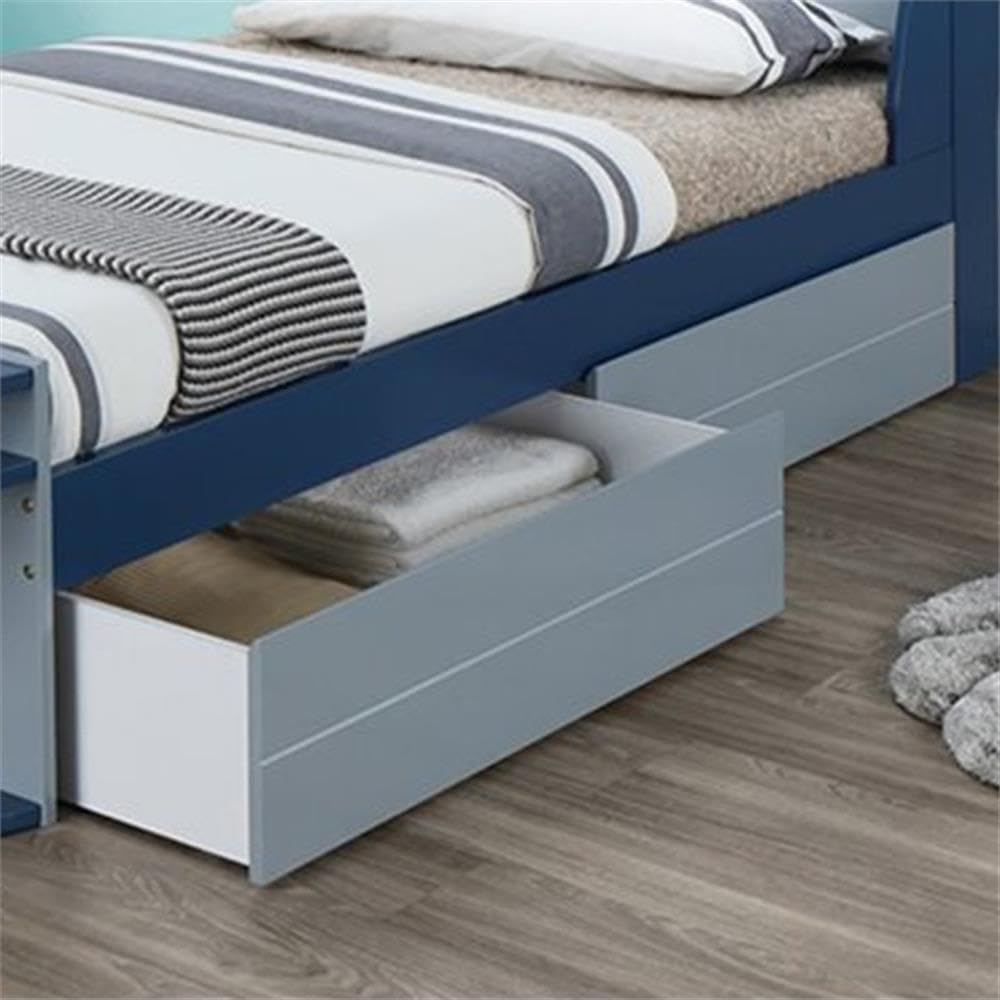 Acme Neptune II Wood Kids Underbed Drawer in Gray Set of 2