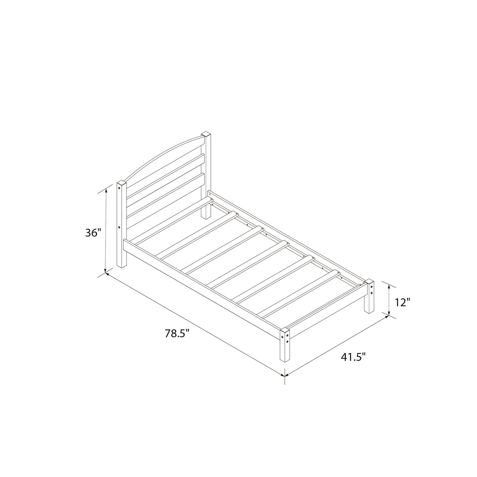 Dorel Asia DA7428-BK Bed, Twin, Black