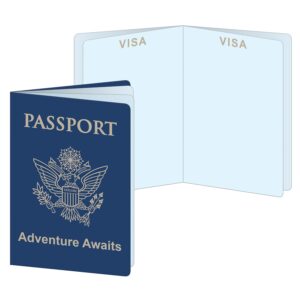 beistle around the world passports | travel, international & world theme party favors (4 count)