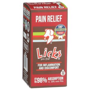 licks pill free dog pain relief - inflammation supplement - pain relief supplement for dogs - dog health supplies - gel packets - 30 use