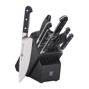 zwilling pro 10-pc knife block set - black