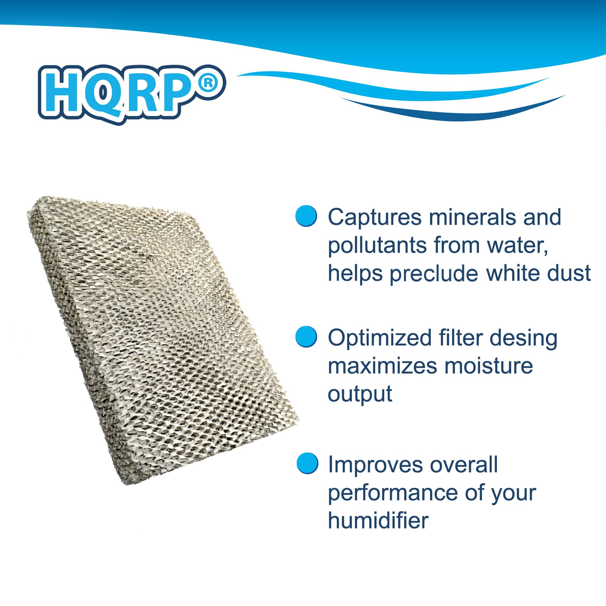 HQRP 2-pack Water Filter compatible with Carrier HUMCCSBP2212, HUMCCSBP2312, HUMCCSBP2412, HUMCASBP2312, HUMCASBP2412, HUMCASBP2414 Humidifiers, P110-1045 Replacement