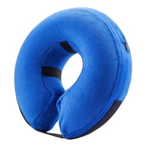 hyan pet protective recovery inflatable collar-soft adjustable comfortable pet e-collar for dogs and cats -surgery recovery collar pets touching stitches or biting wound (s-neck circumference 6-9")