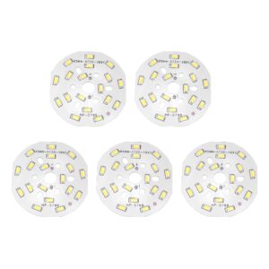 uxcell led chip bulb 300ma 9w 18 leds 5730 surface mounted devices module aluminum board pure white super bright 65mm dia 5pcs for floodlight