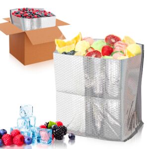 abc pack & supply 5 pack silver foil insulated box liners 10 x 10 x 10 inches. shipping boxes for frozen food, odorless insulated containers. leakproof cold shipping boxes for frozen fish, meat