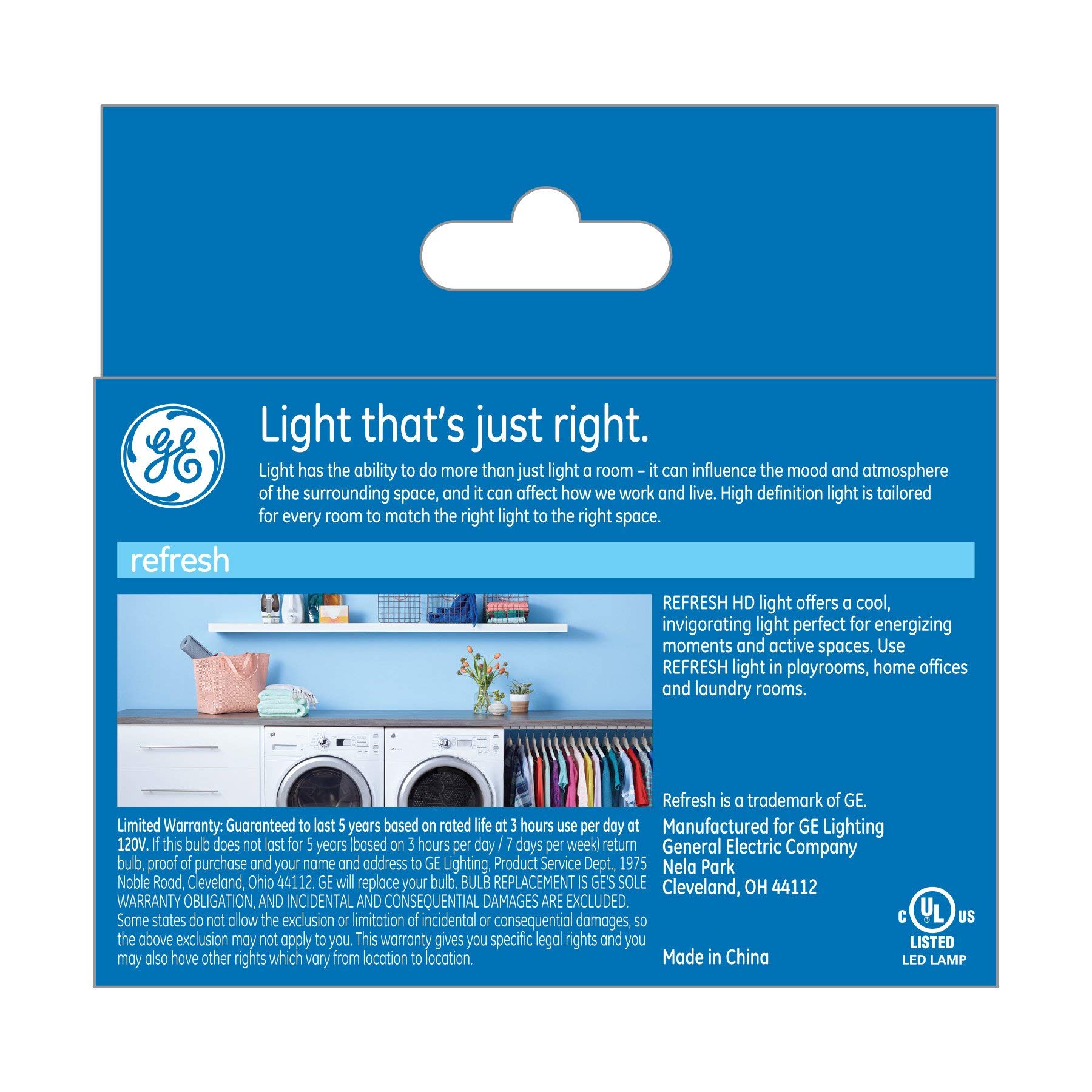 GE Refresh LED Light Bulbs, 40 Watt, Daylight, G16.5 Globe Bulbs, Small Base (2 Pack)