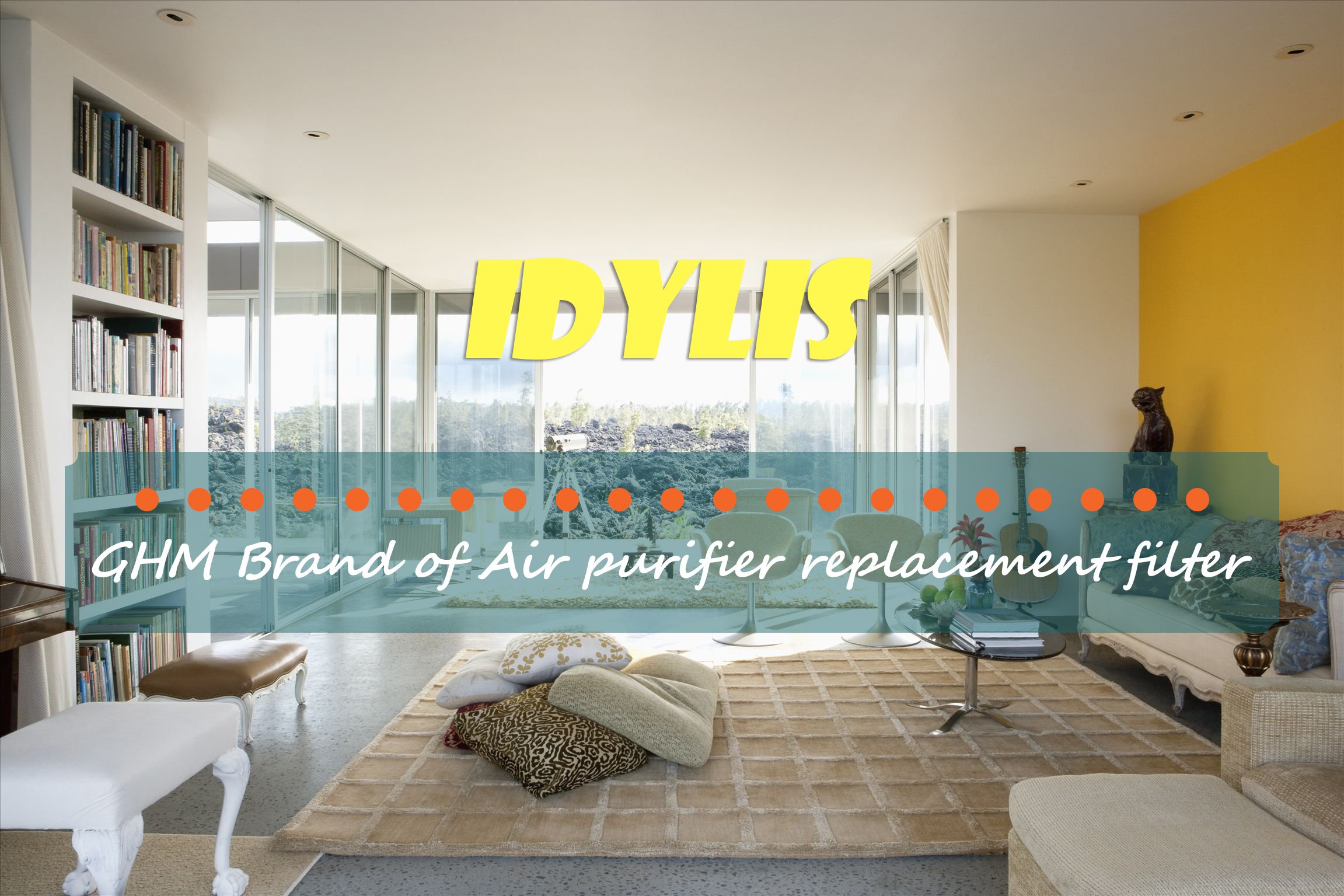 GHM 4PK Replacement Idylis C Carbon Pre-Filters Part # IAF-H-100C for Idylis Air Purifiers IAP-10-200, IAP-10-280