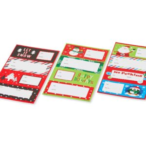 American Greetings 225 sq. ft. Christmas Wrapping Paper Set with Cut Lines, Santa, Stripes, Reindeer, Polka Dots and Snowmen (9 Rolls 30 in. x 10 ft., 60 Gift Tags)