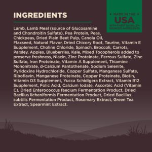 Wellness CORE Grain-Free High-Protein Dry Dog Food, Natural Ingredients, Made in USA with Real Meat, All Breeds, For Adult Dogs (Lamb, 22-Pound Bag)