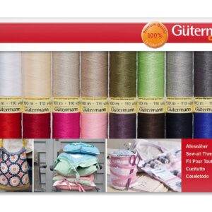 Gutermann Thread Set: Sew-All: 100m: Pack of 20, Assorted