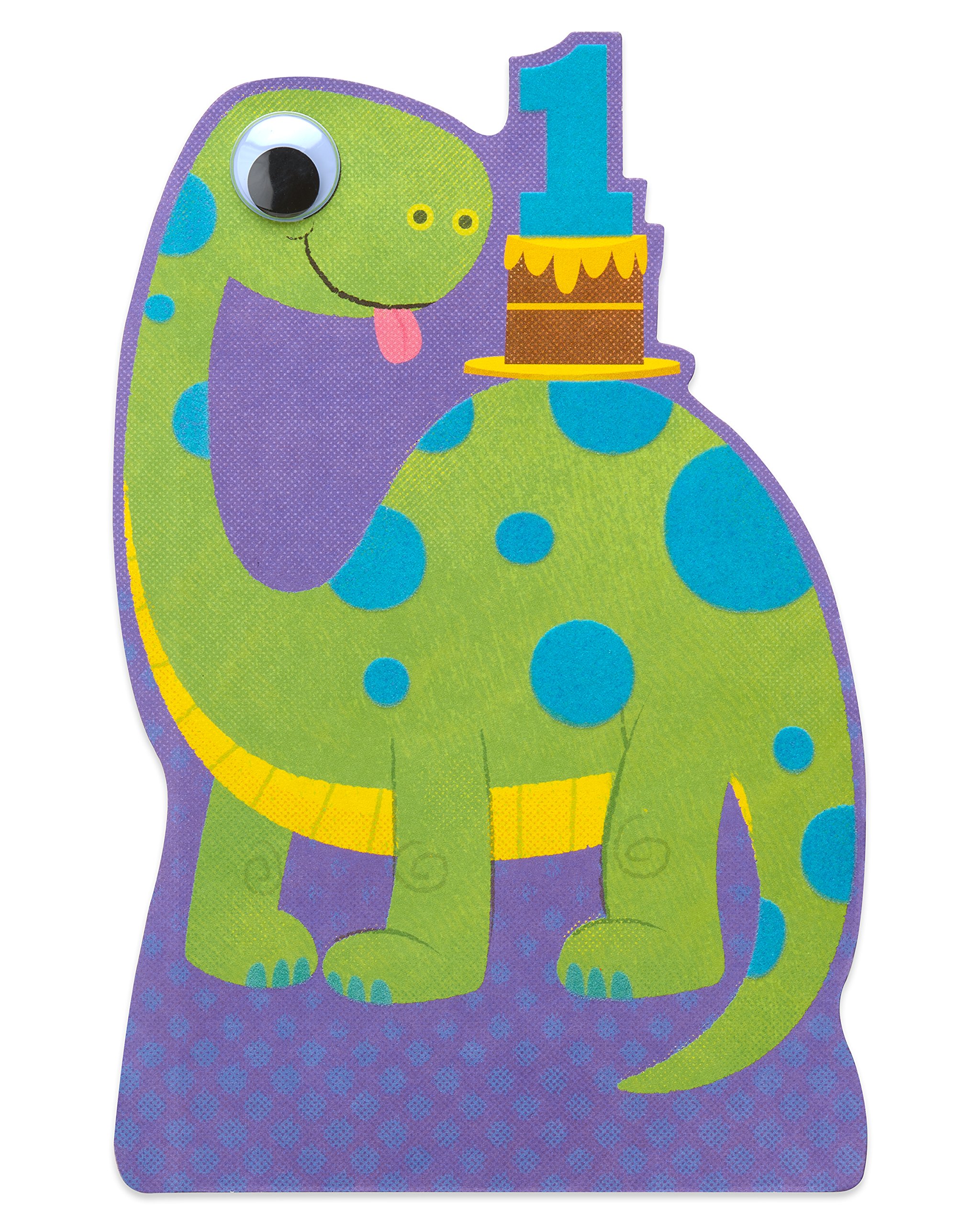 American Greetings 1st Birthday Card for Boy (Dinosaur)